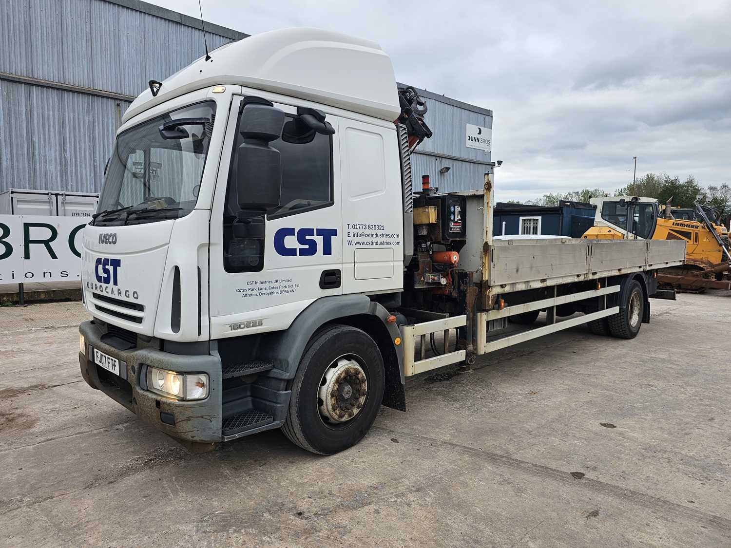 Iveco 180E25 4x2 Dropside Lorry, Terex 120.2E Crane,