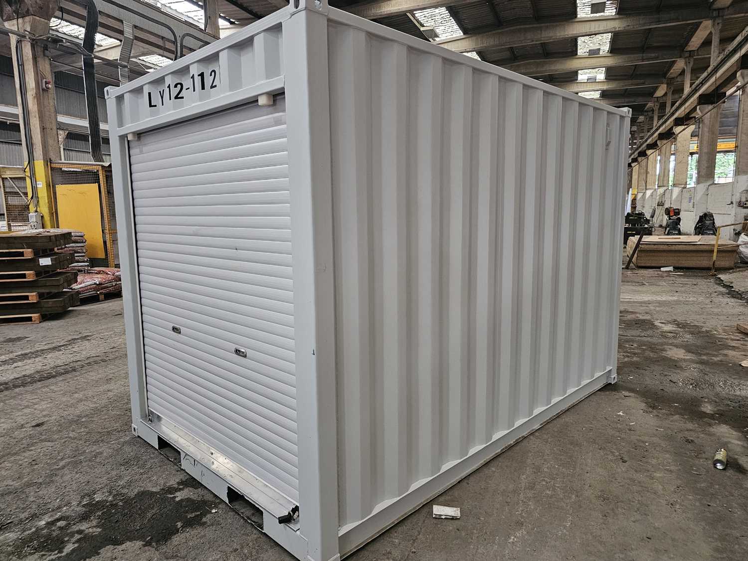 Unused 12' Container, Roller Shutter Door