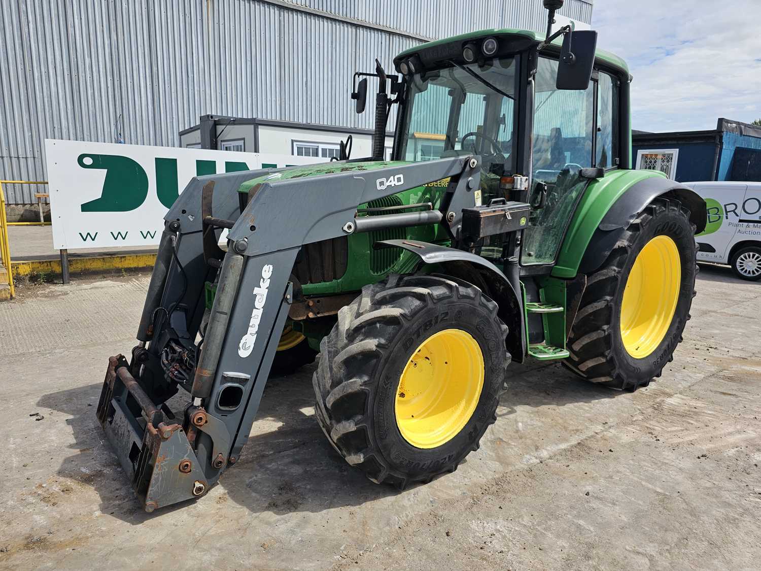 Lot 390 - John Deere 6320 4WD Tractor, Quicke Q40