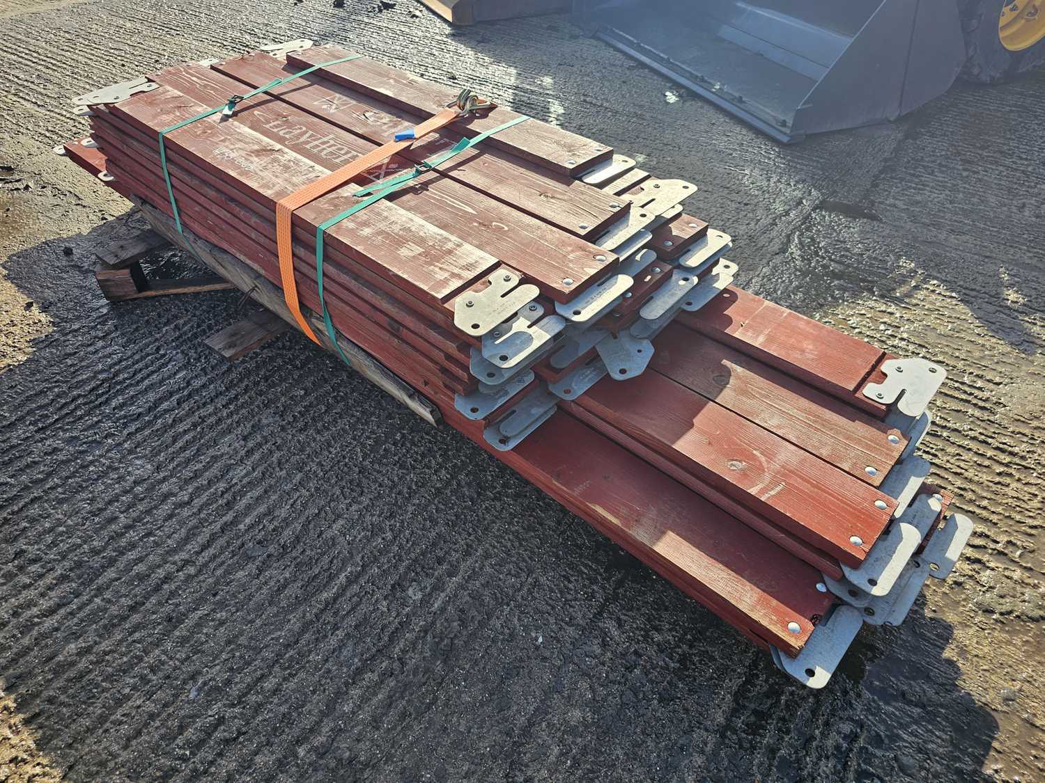 Stillage of Layher Scaffolding Kick Boards