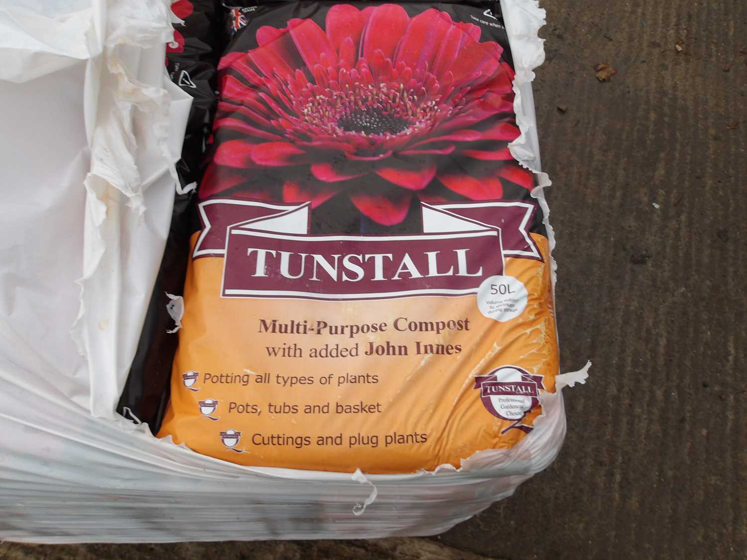 Pallet of Tunstall 50L Multi-Purpose Compost with