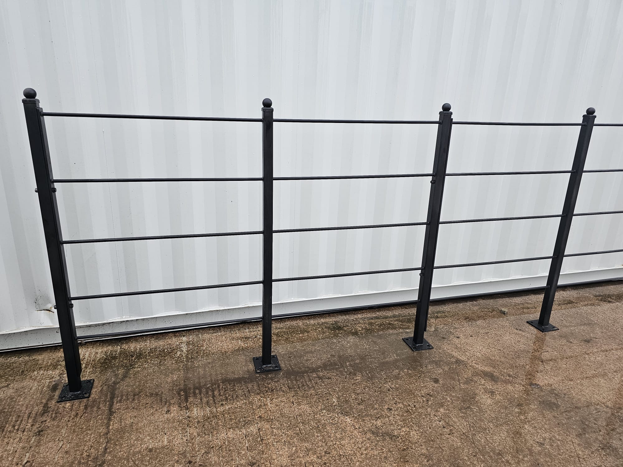 Unused 10 Meter 5 Rail Bolt Down Fencing (5 x 2 Meter