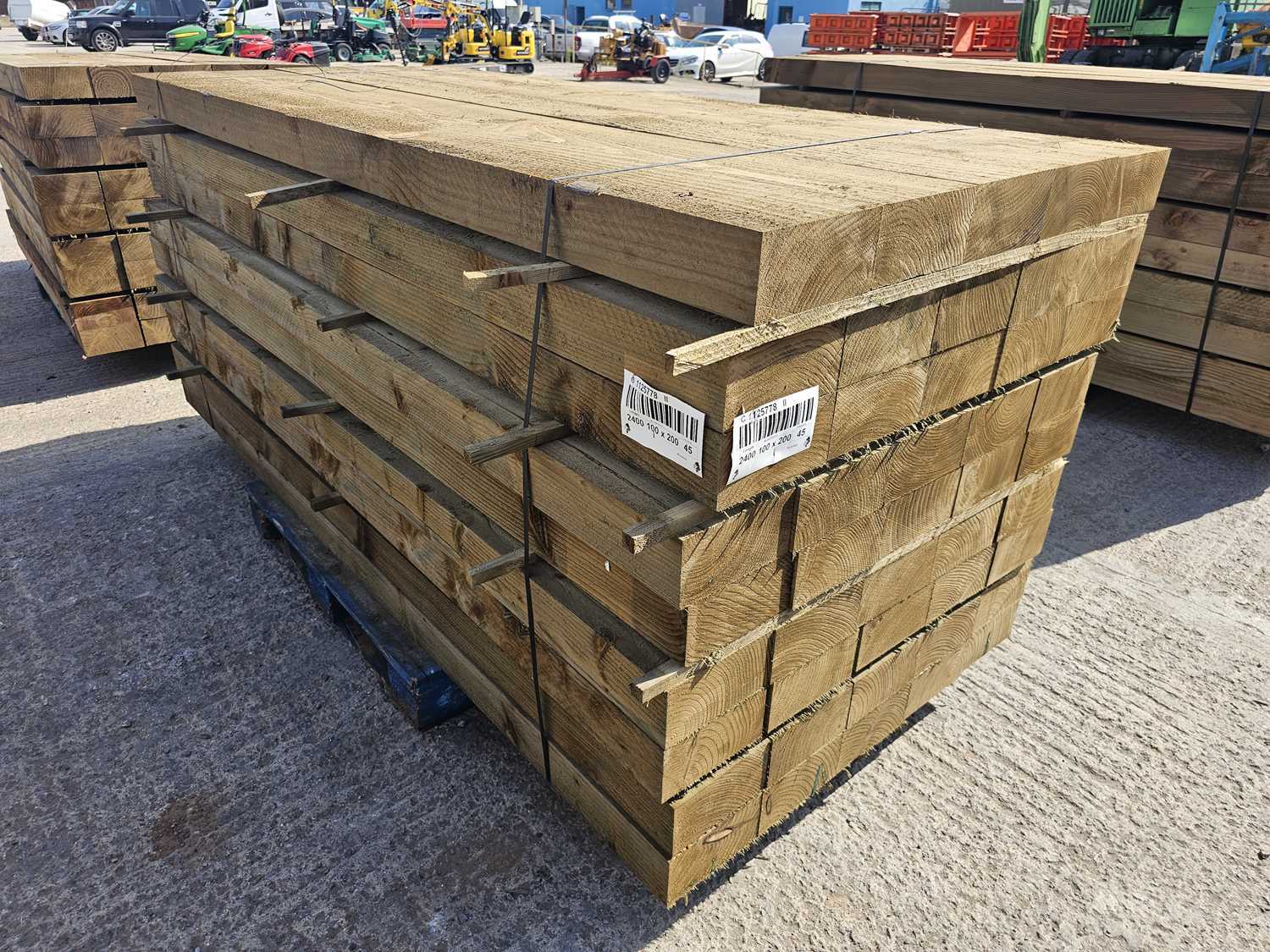 Lot 397 - 100mm x 200mm x 1800mm Wooden Sleeper (45