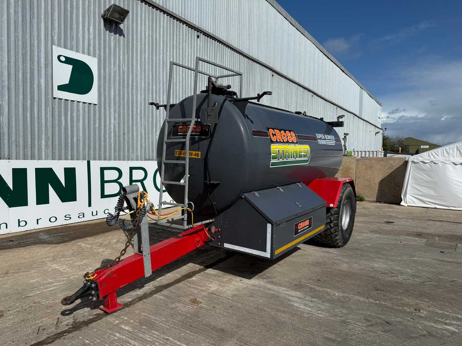Lot 105 - 10000L Cross Single Axle Fuel Bowser With