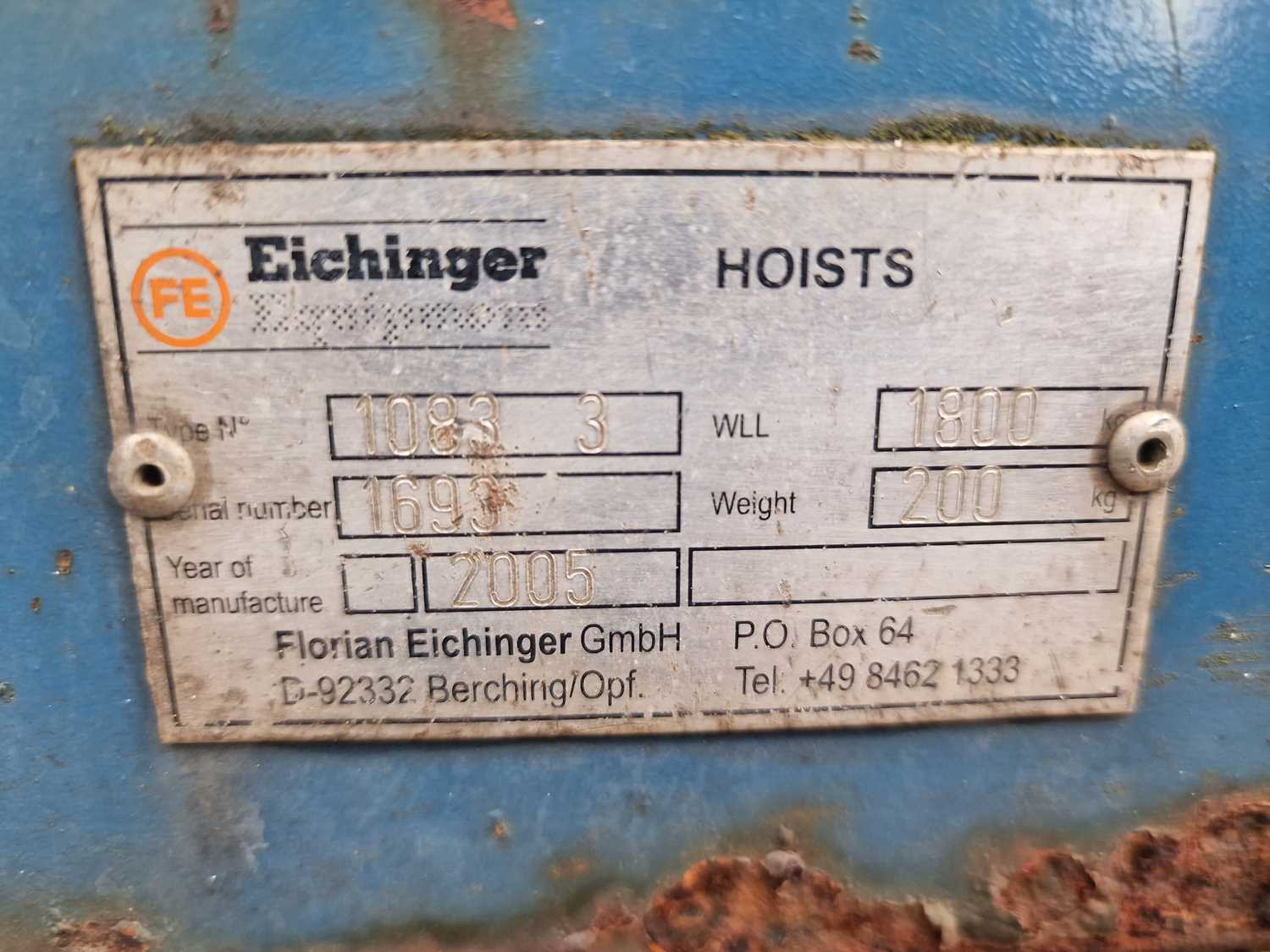 2005 Eichinger 1083 Mechanical Block Grab to suit