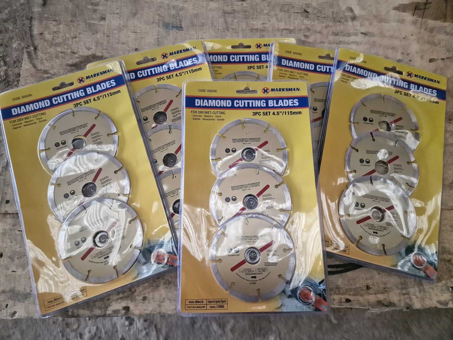 Lot 42 - Marksman 3Pcs 4.5" Diamond Cutting Disc (6