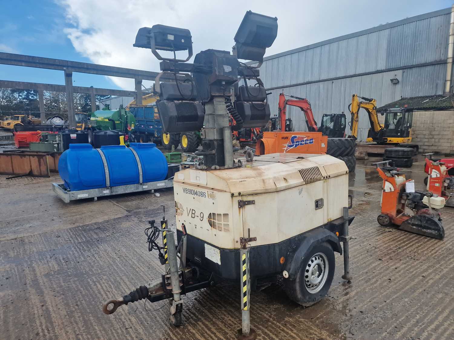 Lot 360 - Towerlight VB9 Single Axle Lighting Tower,