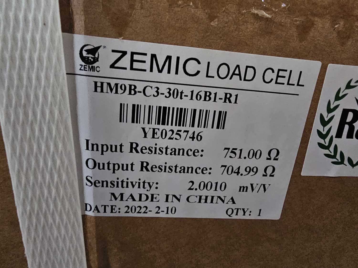 Lot 472 - Unused Zemic HM9B 30 Ton Load Cells to suit