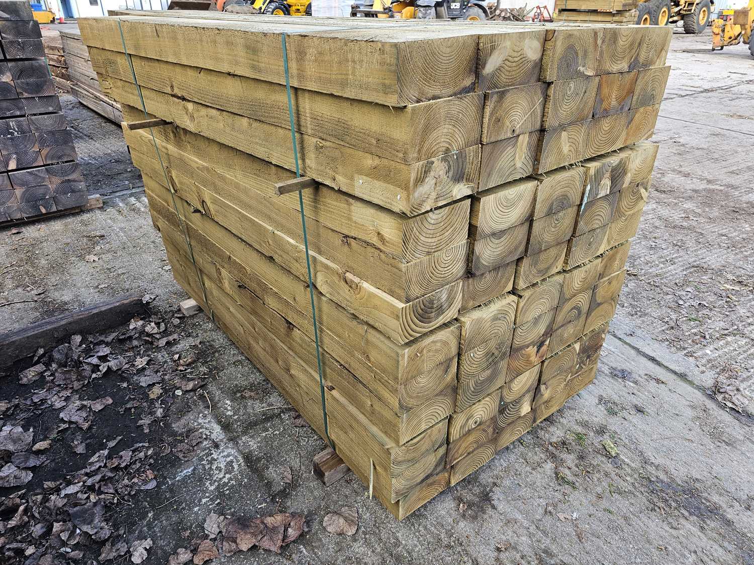 Lot 752 - Wood Sleepers (95mm x 195mm x 1800mm)(60 of)