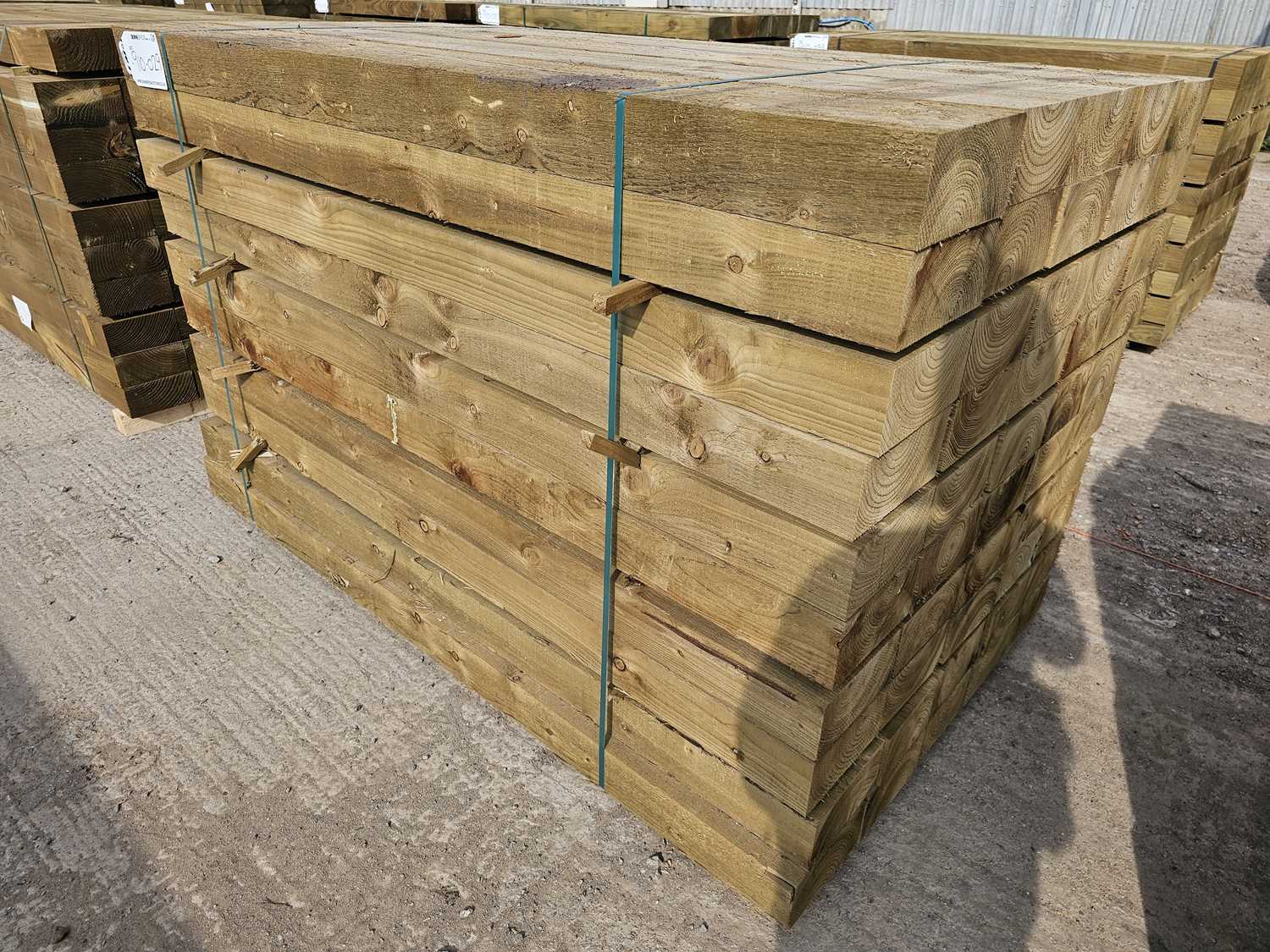 Lot 694 - Wood Sleepers (95mm x 195mm x 1800mm)(50 of)