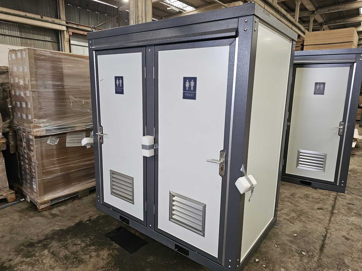 Unused Double Toilet Block