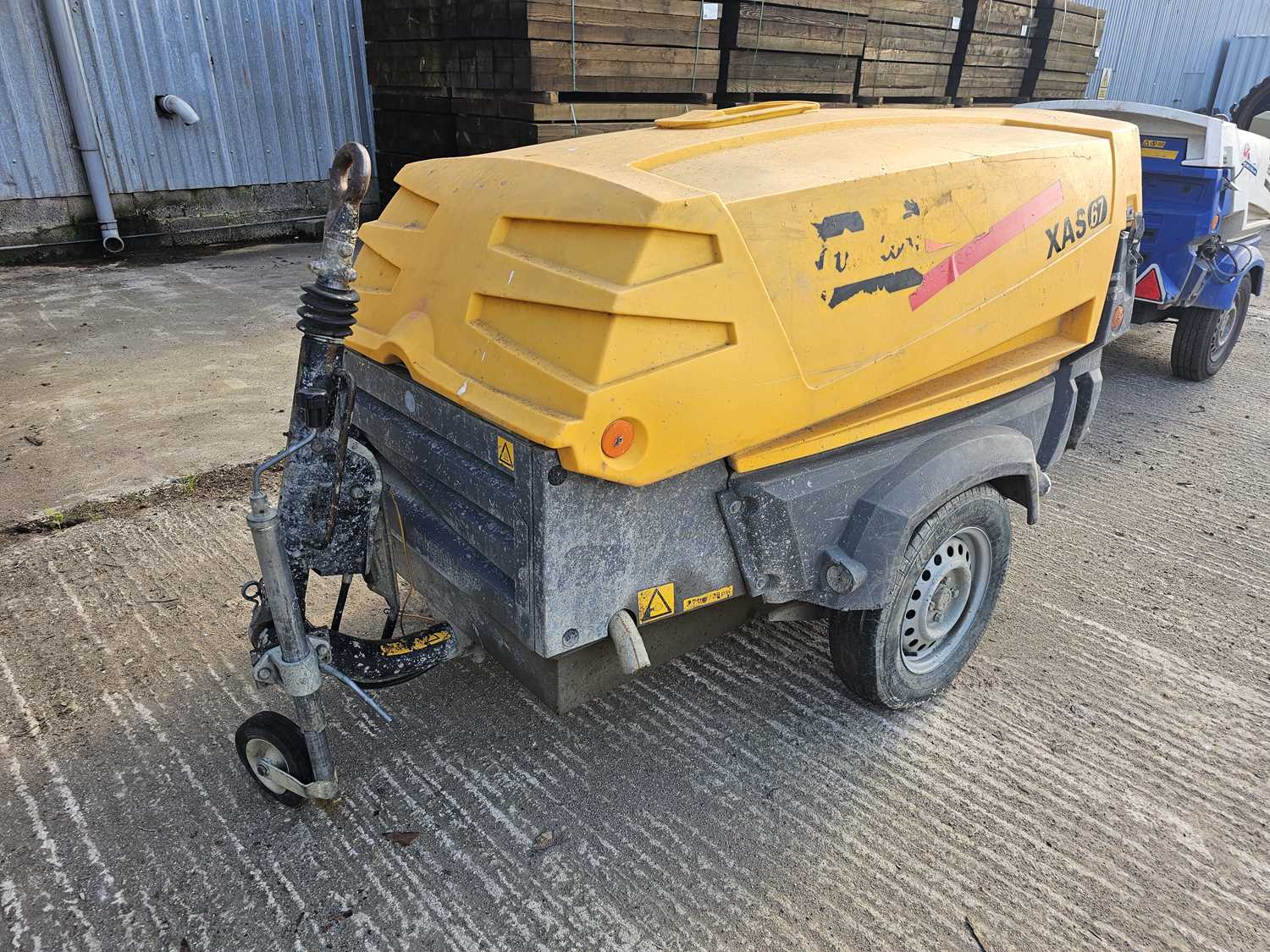 Lot 457 - 2014 Atlas Copco XAS67KD 130CFM Single Axle