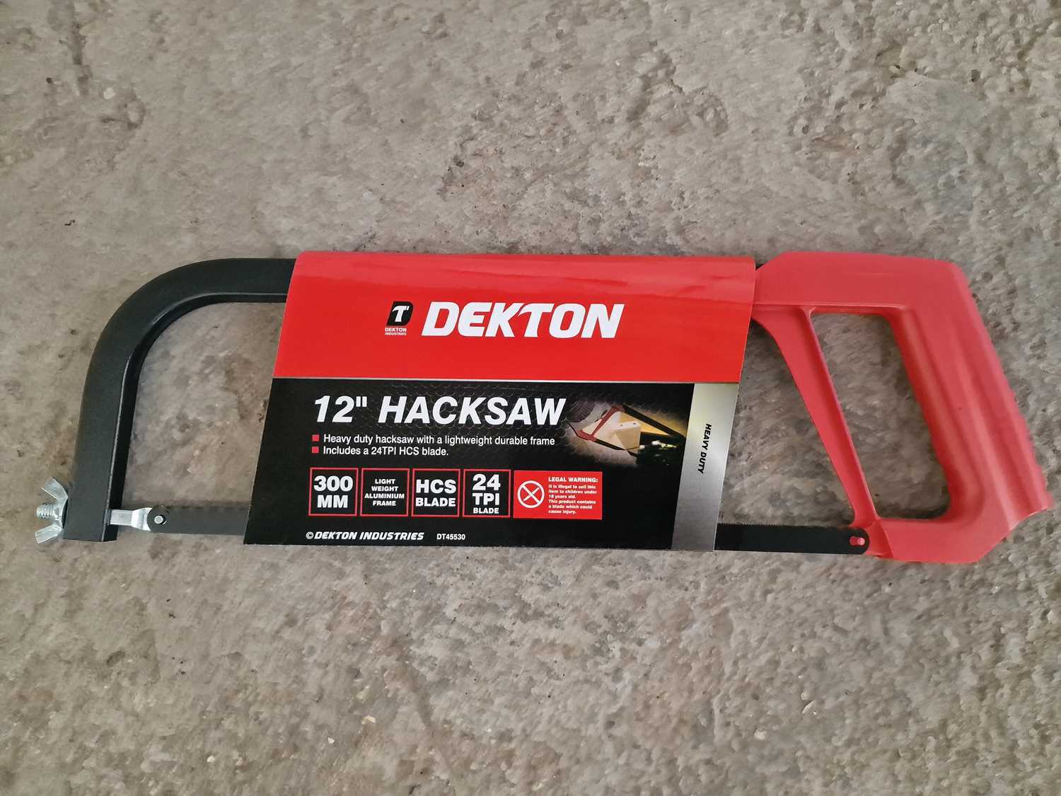 Dexton 12" Hack Saw (24 TPI HCS Blade) (2 of)